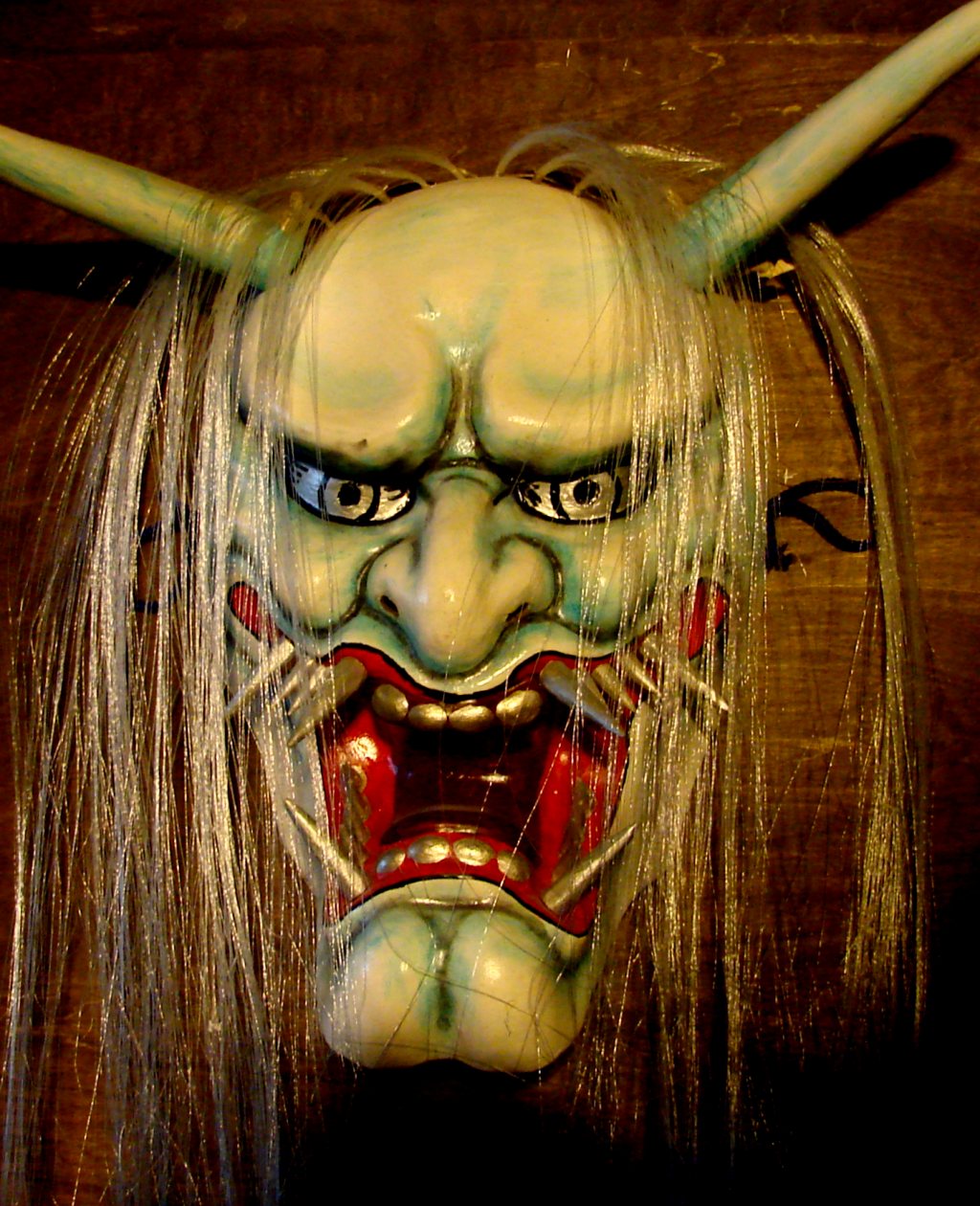 Blue Hanya Kagura Mask